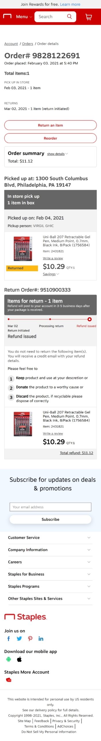 Staples UX & Post Purchase Experience Review - WeSupply | Labs