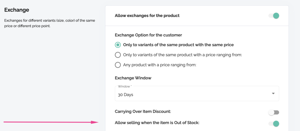 Return Policy to Allow exchanges for out of stock products (Special ...