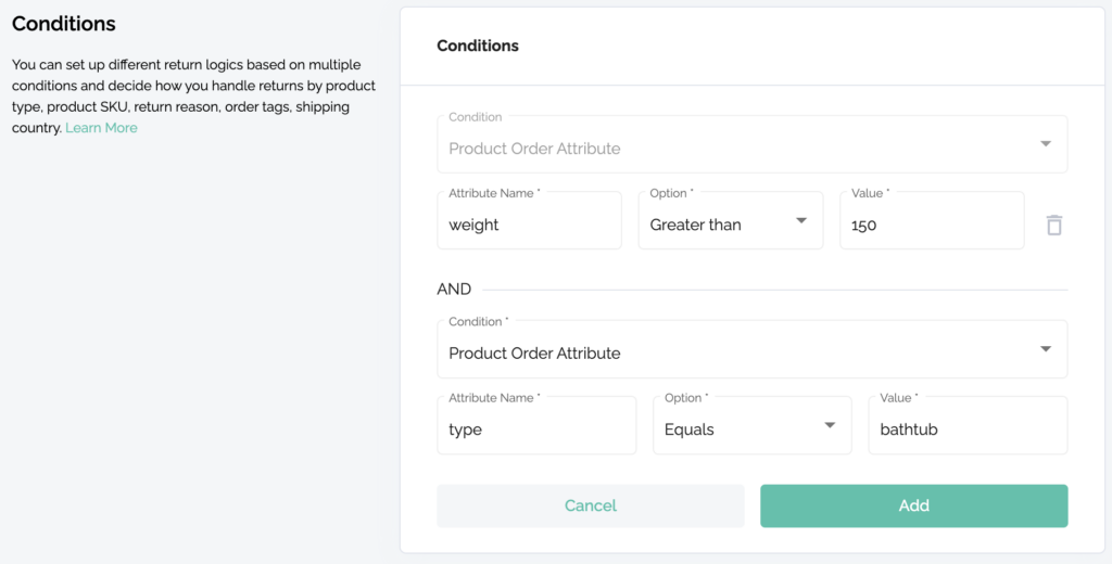 Return Policy to Allow the customer to keep the item for 50% credit