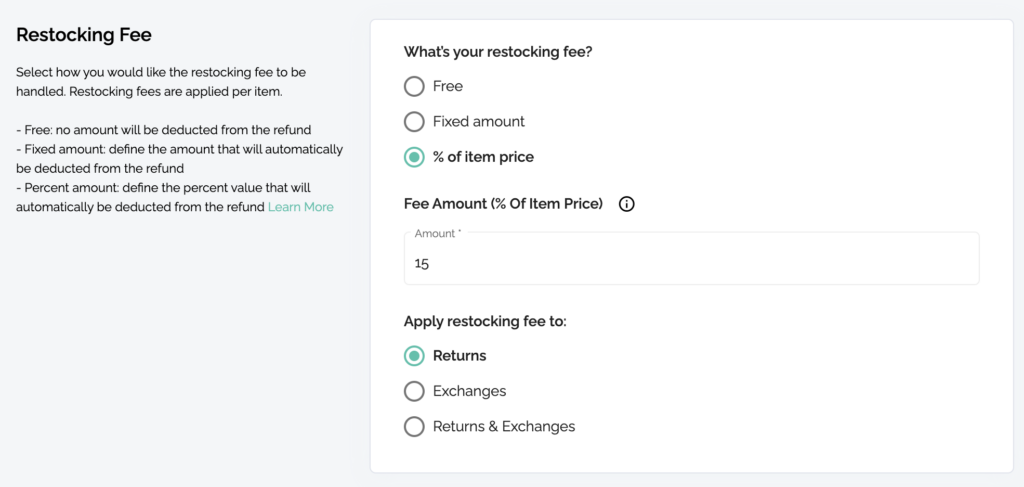 Return Policy: Discourage refunds by charging additional processing fee