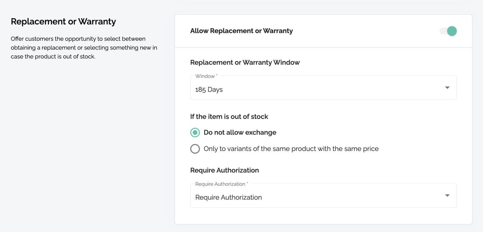 Return Policy to Reship/Replace a damaged product